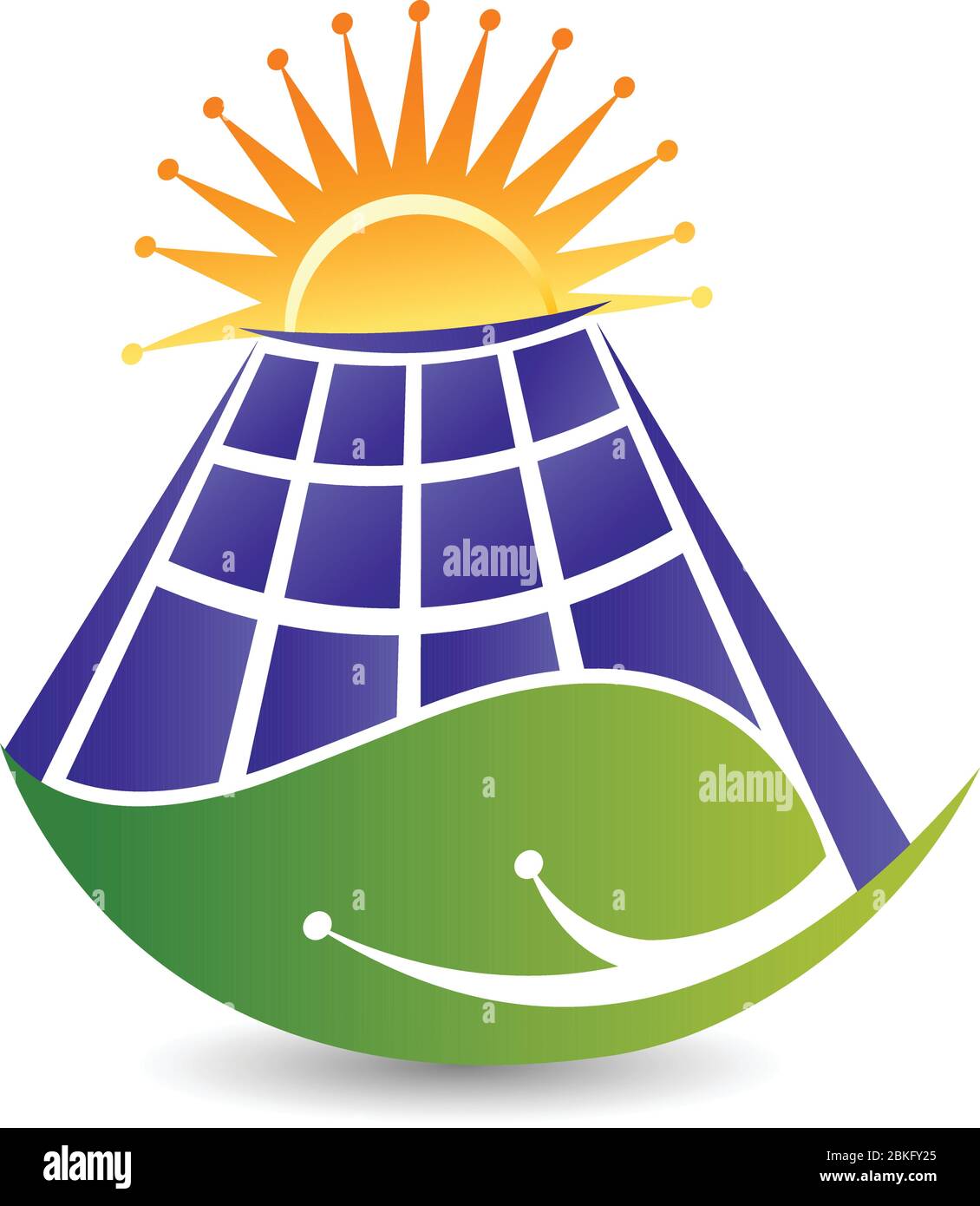 Illustration art of a solar panel logo with isolated background Stock ...