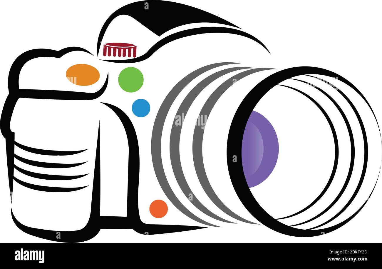 Illustration art of a camera logo with isolated background Stock Vector ...