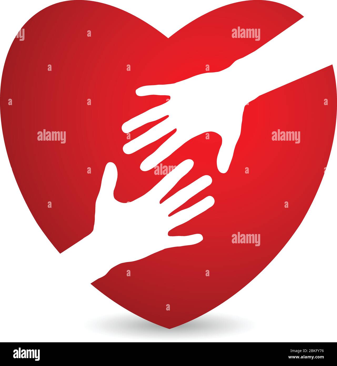 Illustration of a strong love symbol with an isolated background Stock ...