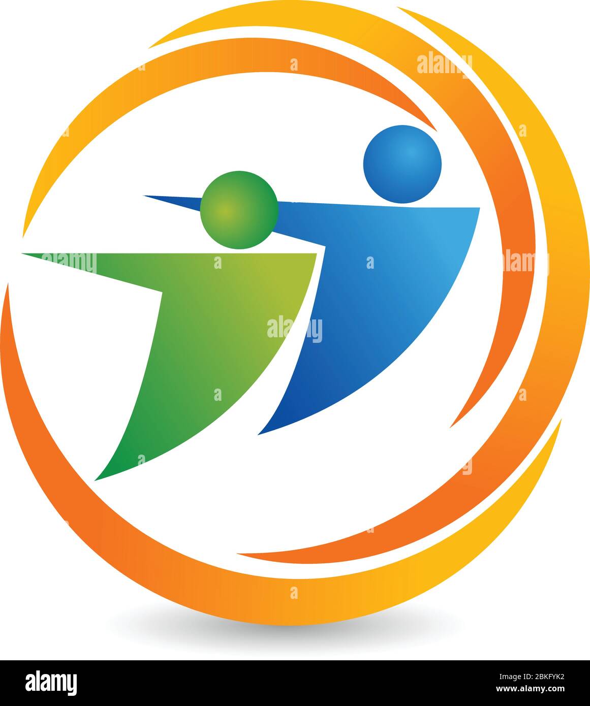 Illustration art of a couple logo design with isolated background Stock ...