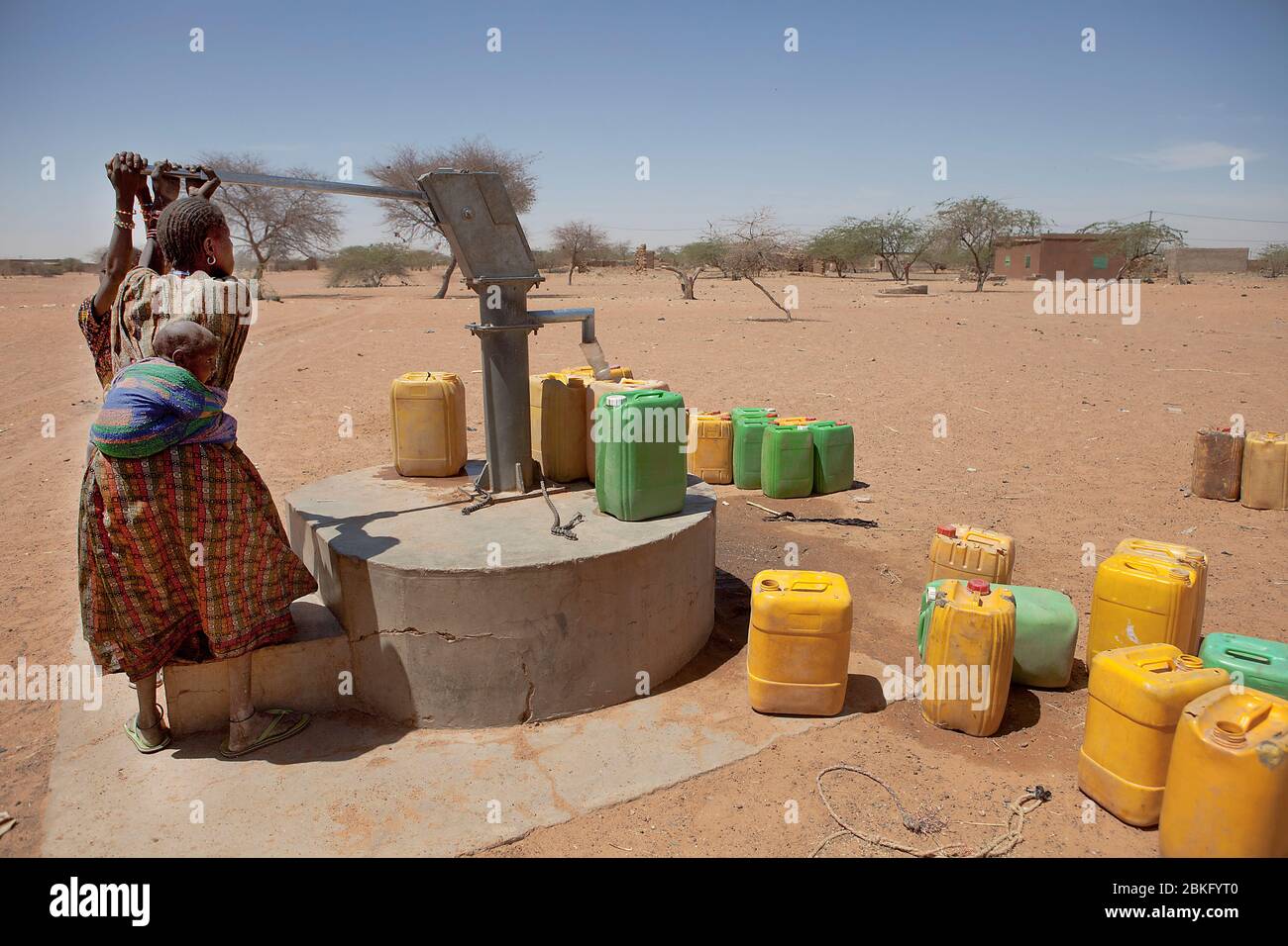 Collecting water, Burkina Faso, Africa Stock Photo - Alamy