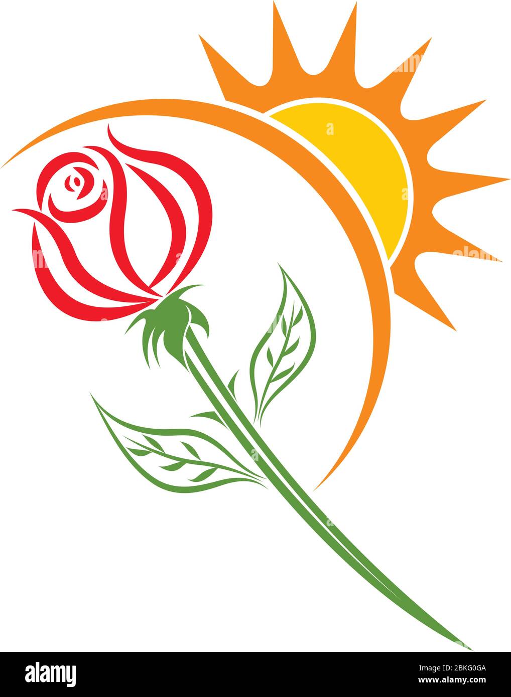 Illustration of a power rose shape with isolated background Stock ...