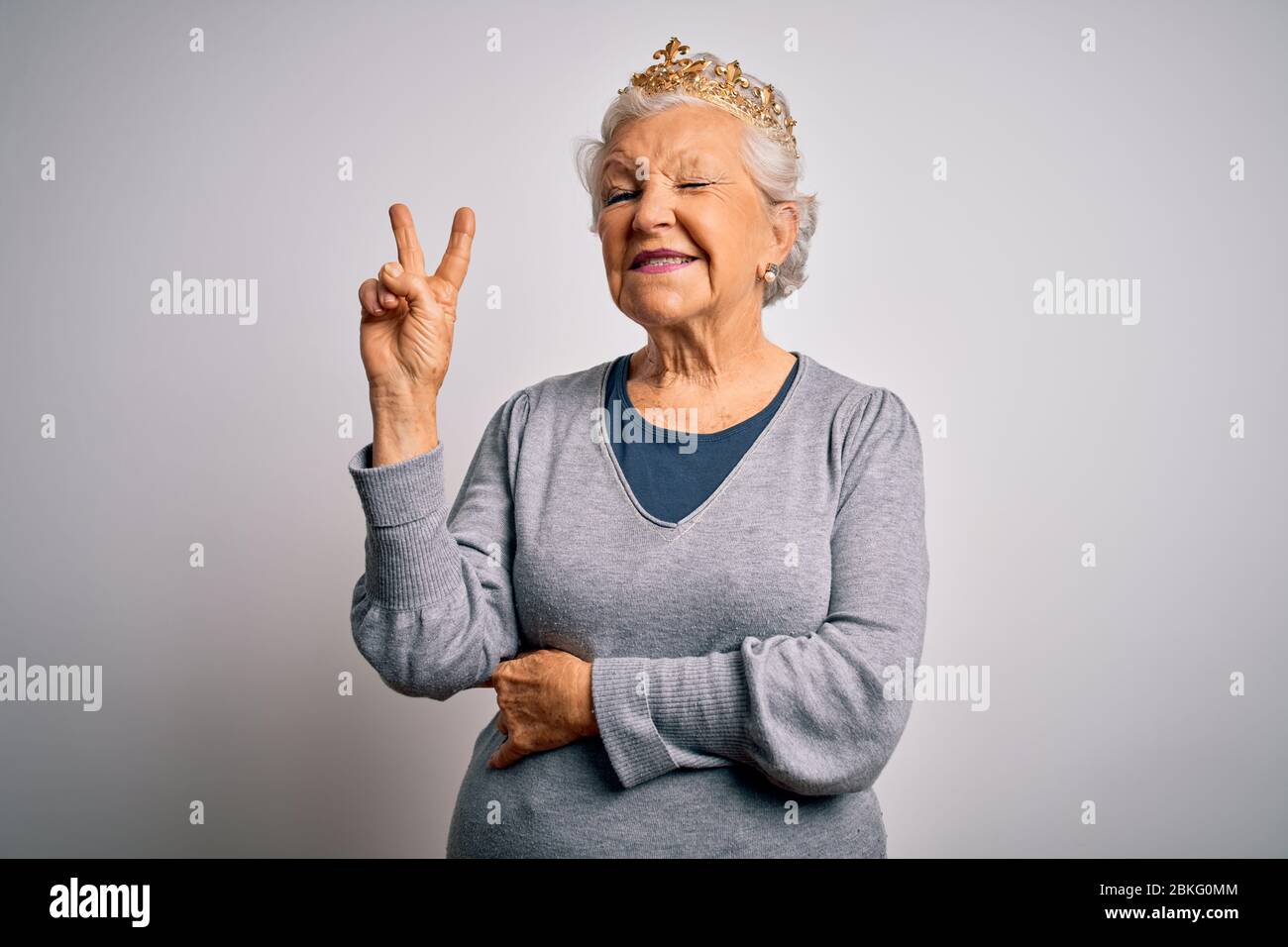 Cheerful grandmother wink hi-res stock photography and images - Alamy