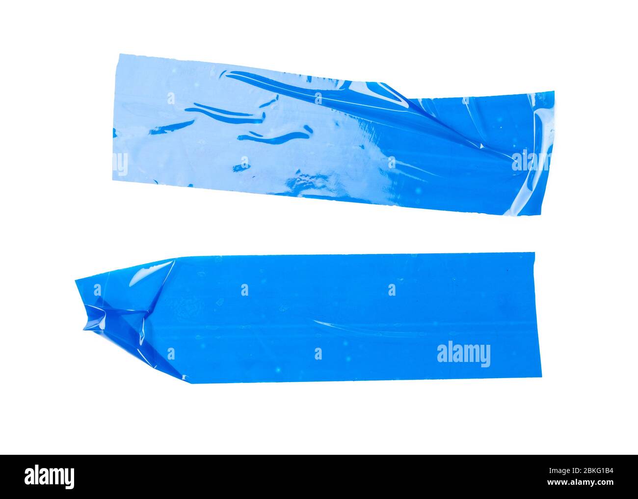 Set of Blue tapes on white background Stock Photo - Alamy