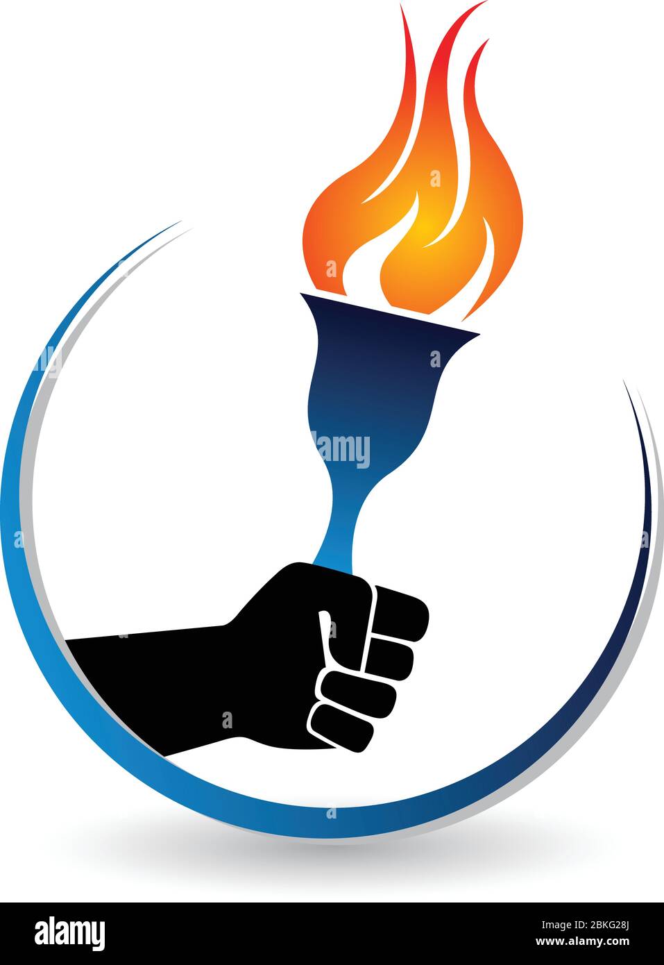 Illustration art of a hand Olympic logo with isolated background Stock ...