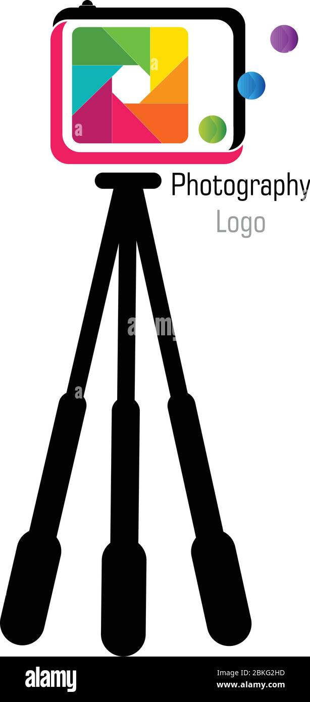 Illustration art of a stand camera logo with isolated background Stock ...