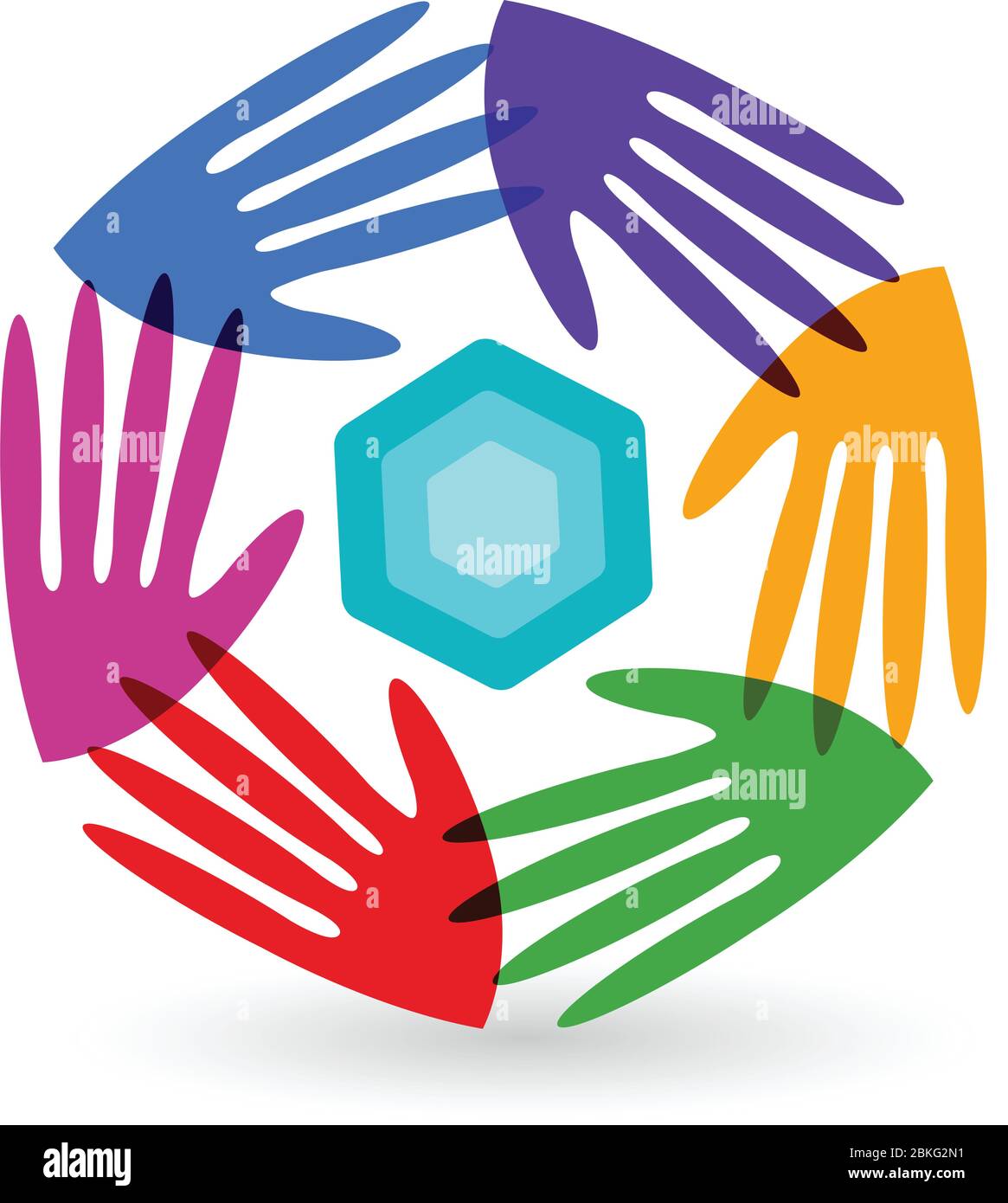 Illustration art of a teamwork logo with isolated background Stock ...