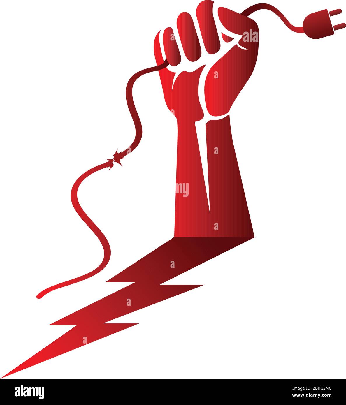 power cable hand risk logo Stock Vector Image & Art - Alamy