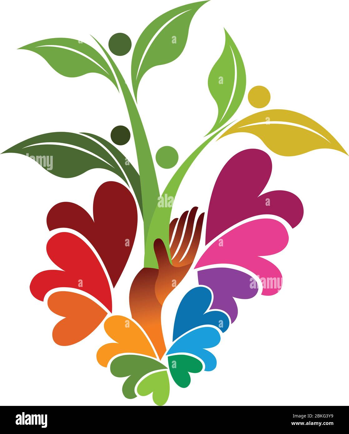 hands holding tree design Stock Vector Image & Art - Alamy