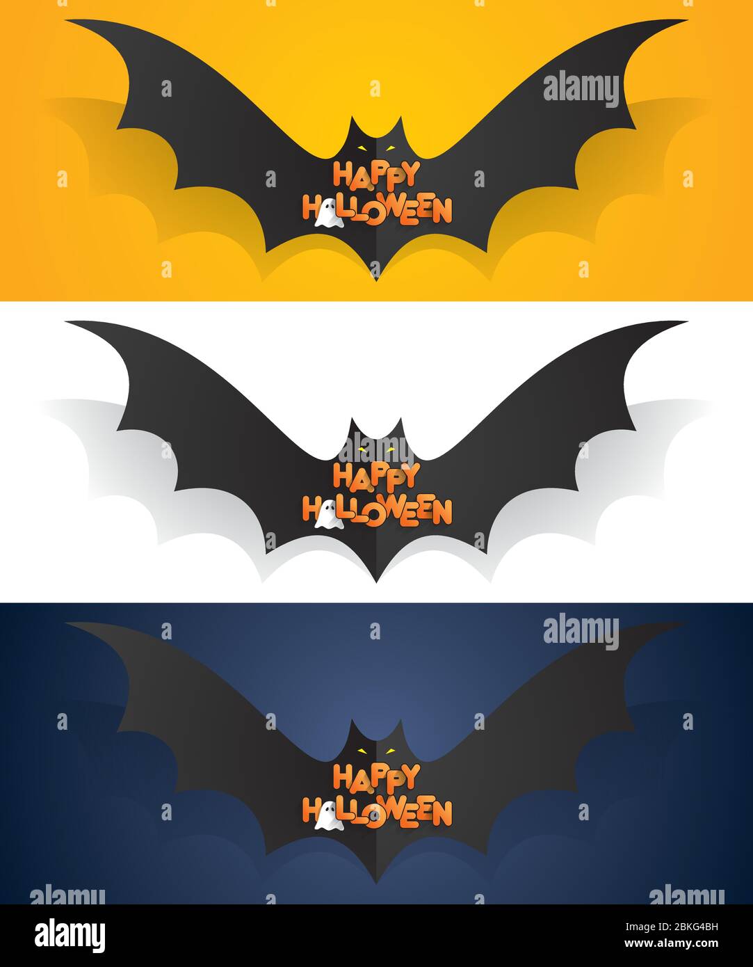 Happy Halloween card on background vector illustration Stock Vector ...