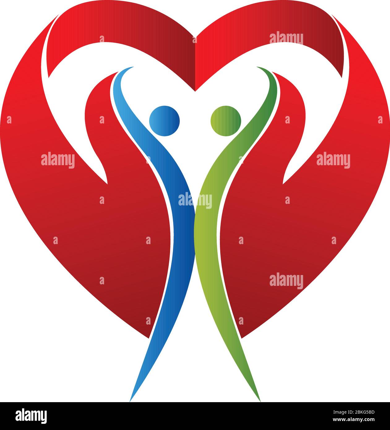 Illustration art of a couple love logo with isolated background Stock ...