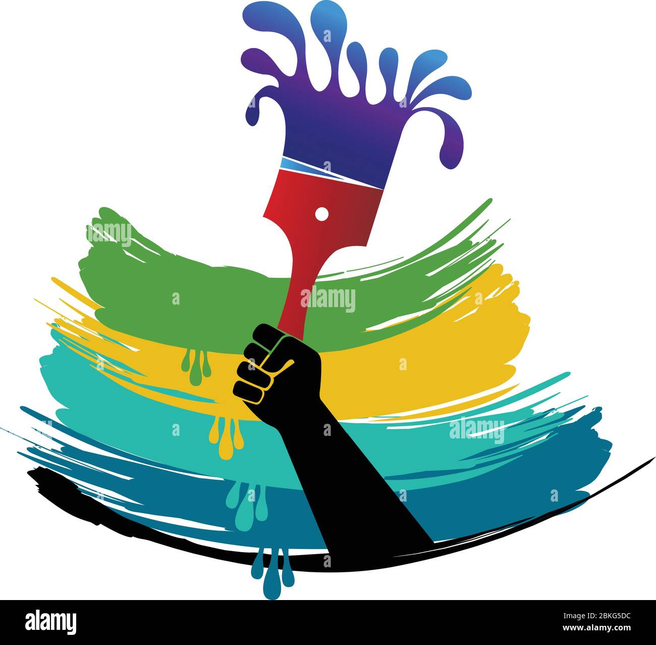 hand paintbrush logo Stock Vector Image & Art - Alamy