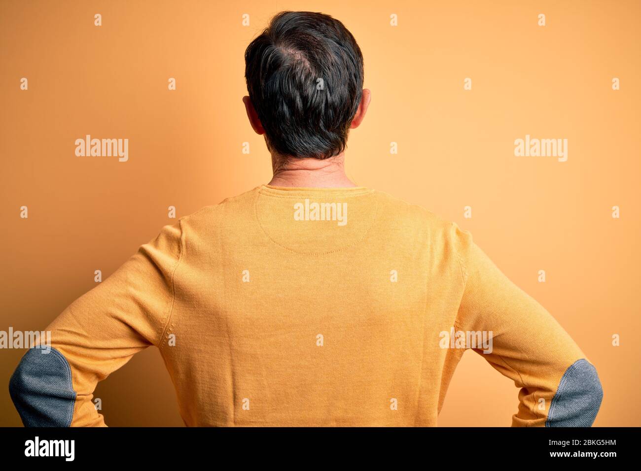 Old man sweater one person rear view hi-res stock photography and ...