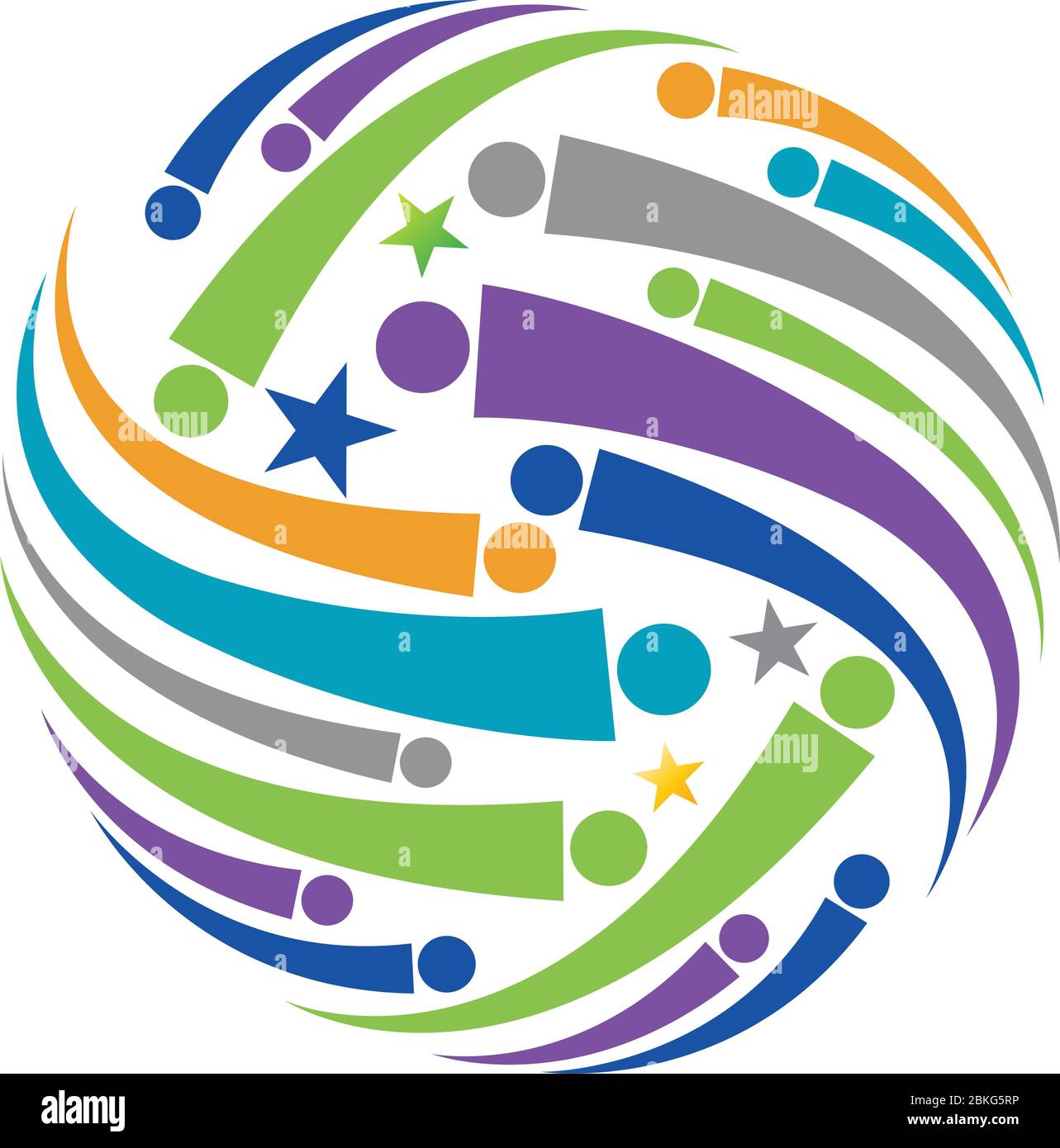 Global friendship logo simple Stock Vector Images - Alamy