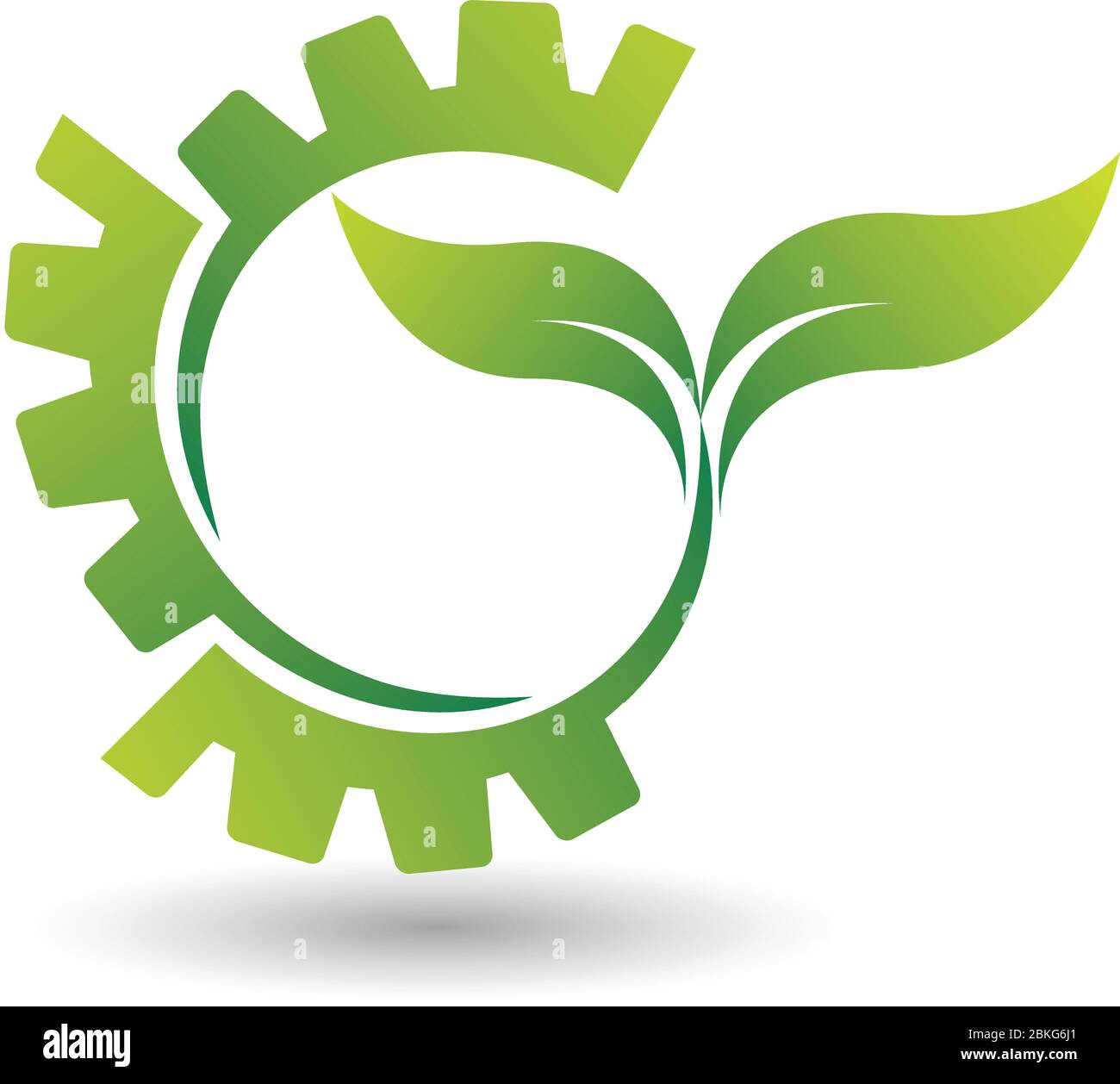 Illustration art of a Eco gear logo with isolated background Stock Vector Image & Art - Alamy