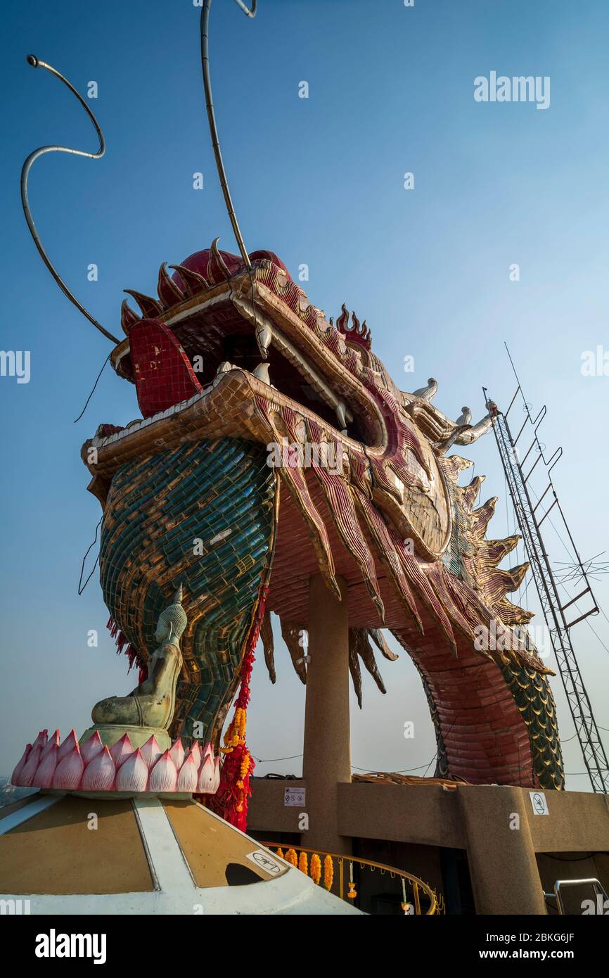 Dragon Head Top Dragon's Head On Top Of Wat Samphran Dragon Temple,