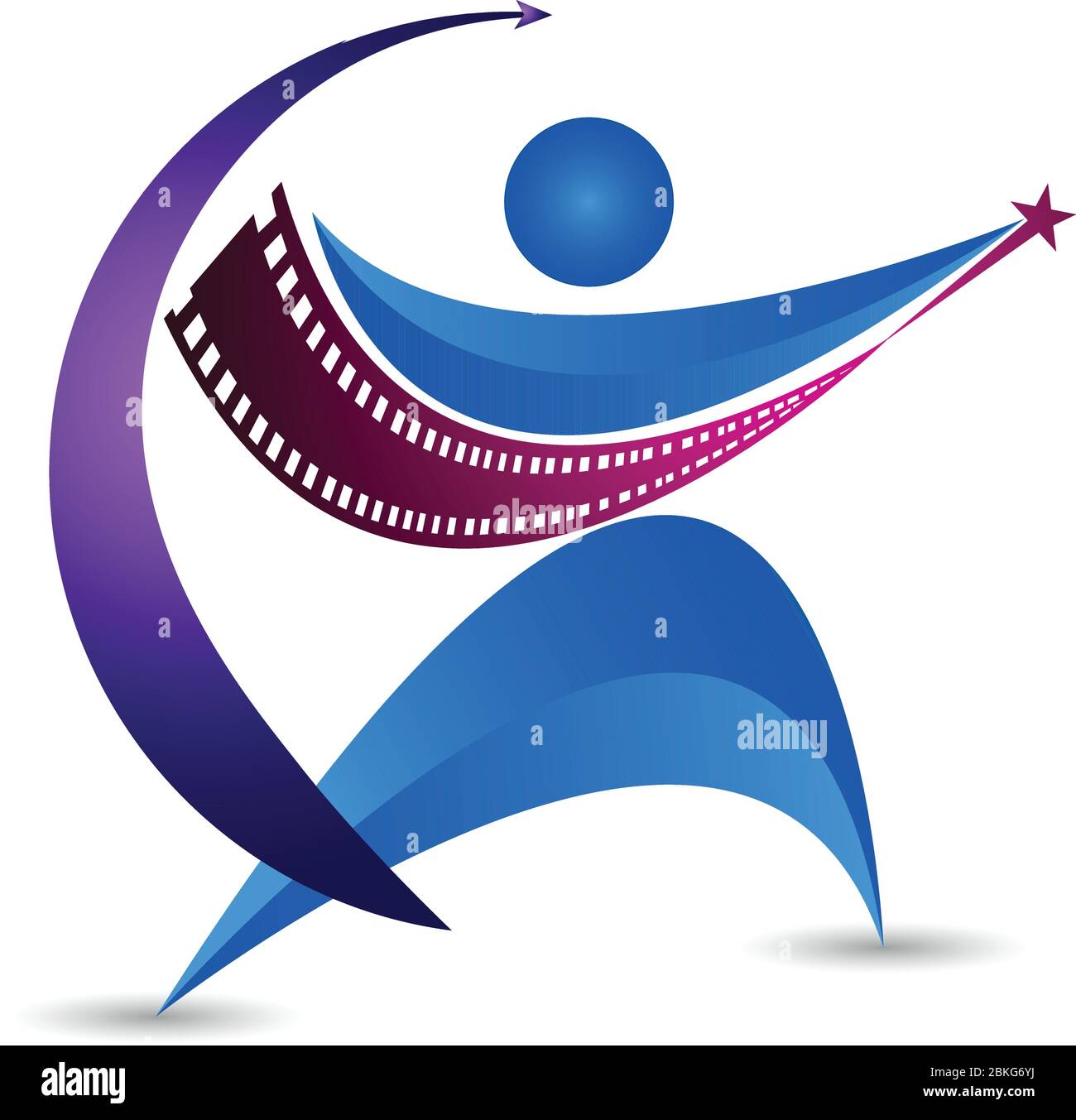 Illustration art of a film acting logo with isolated background Stock ...