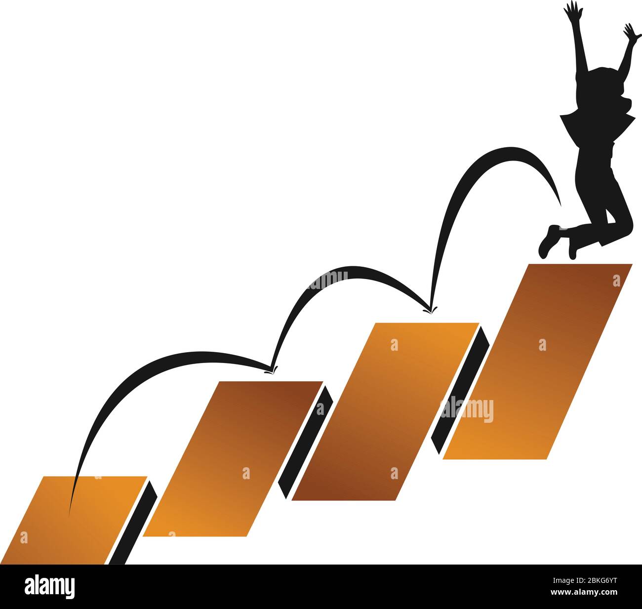Illustration art of a jumping logo with isolated background Stock ...