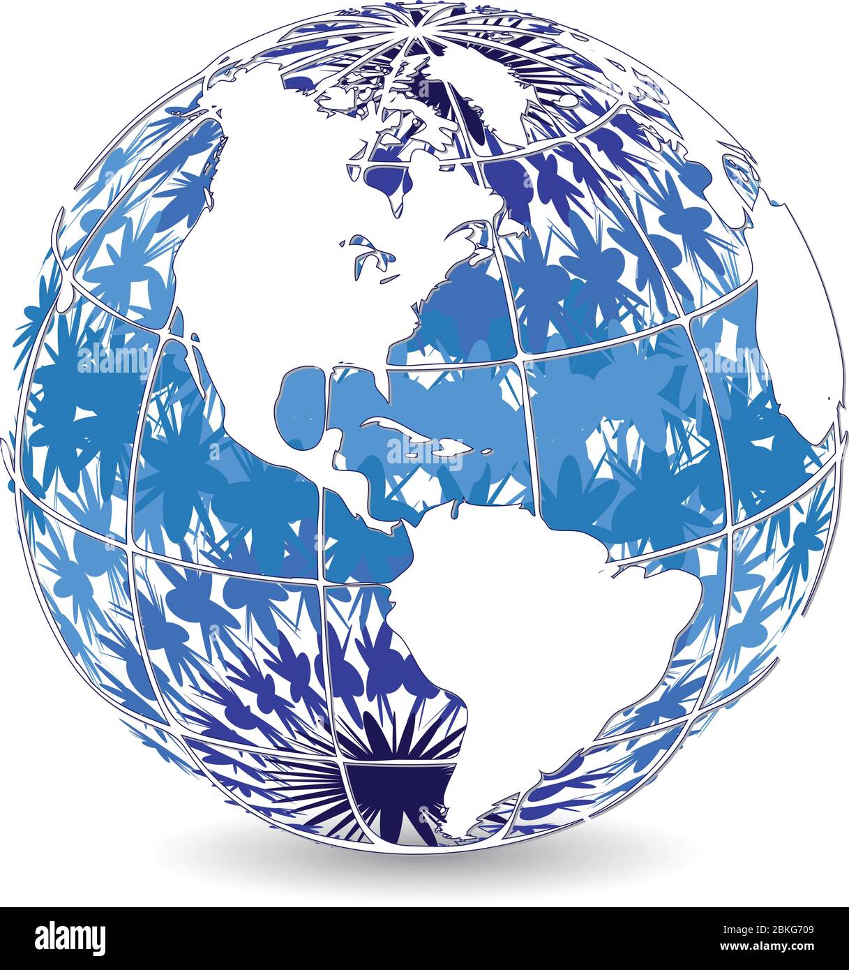Globe logo blue world map Stock Vector Images - Alamy