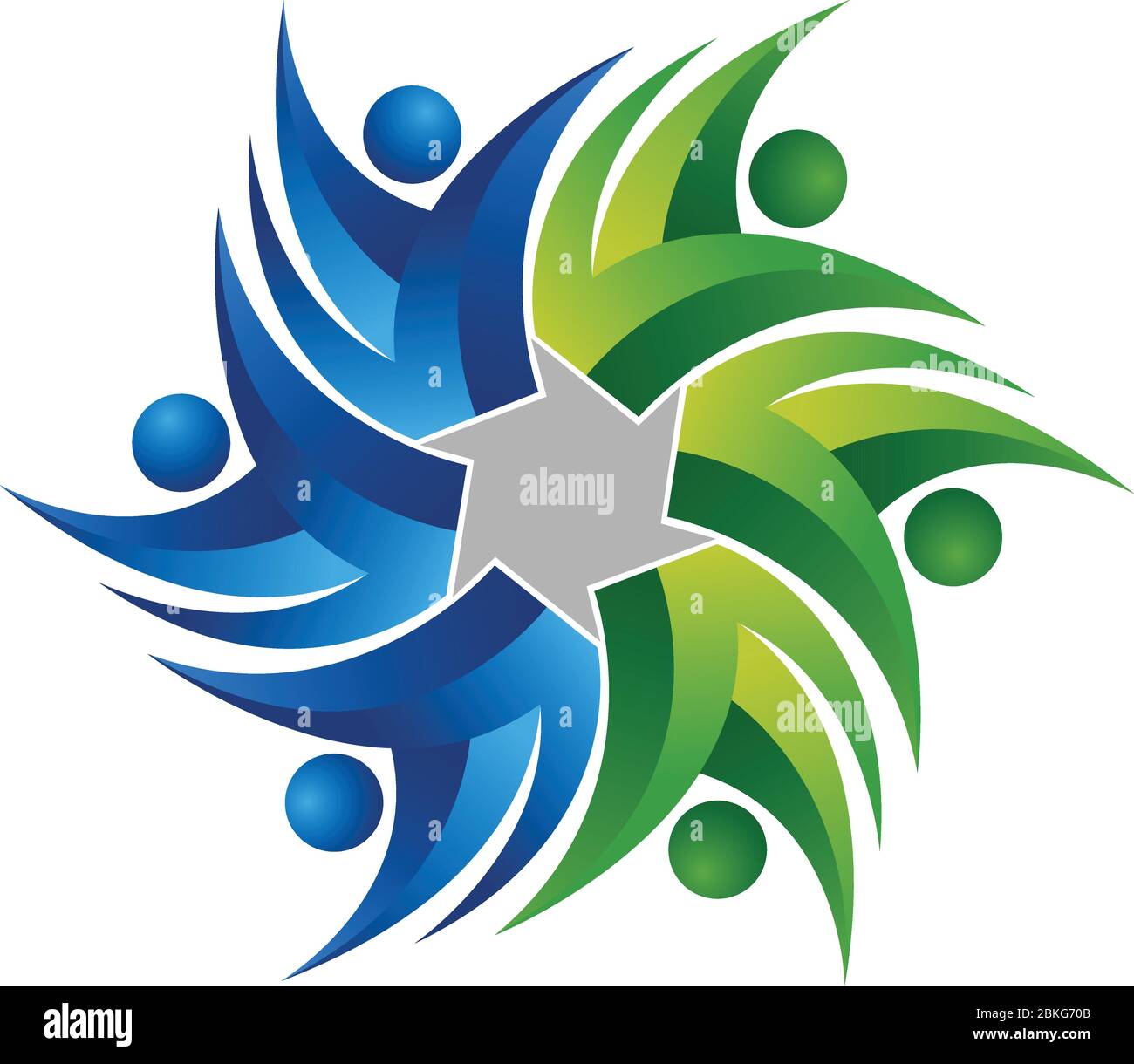 Illustration art of a star couple logo with isolated background Stock ...