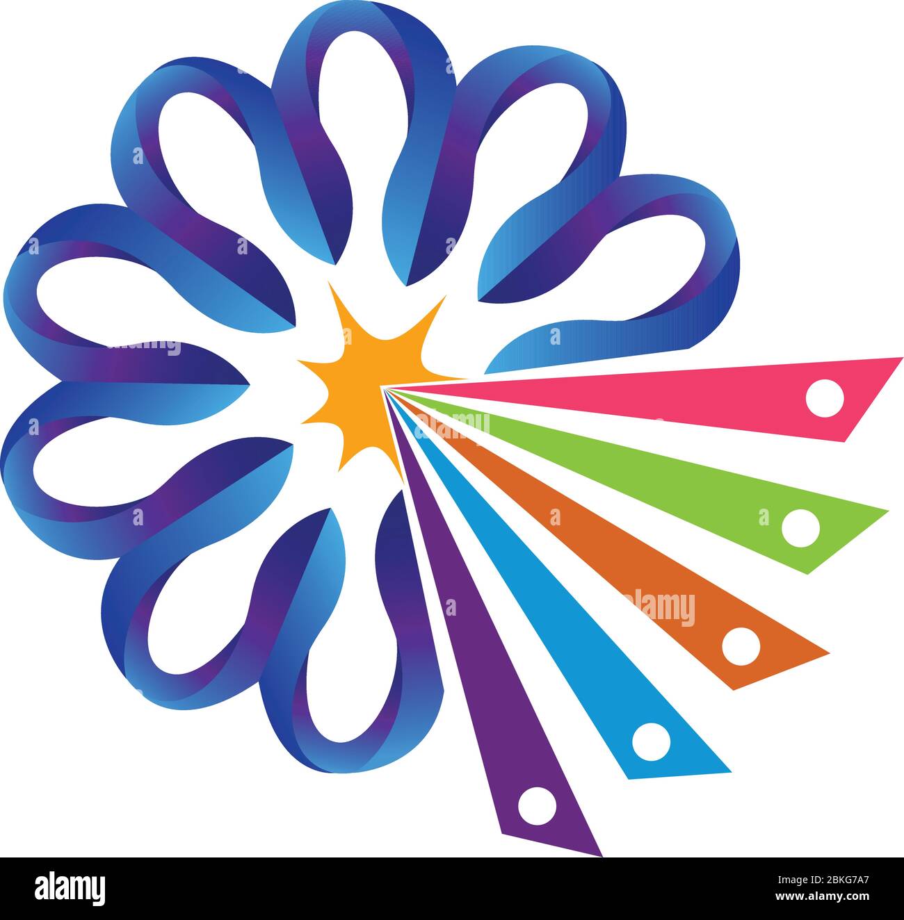 Illustration art of a flower logo with isolated background Stock Vector ...