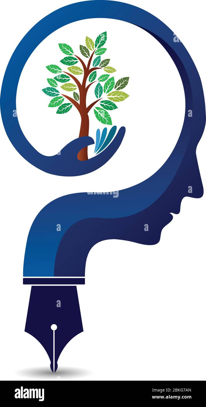 Illustration art of a mind tree logo with isolated background Stock ...