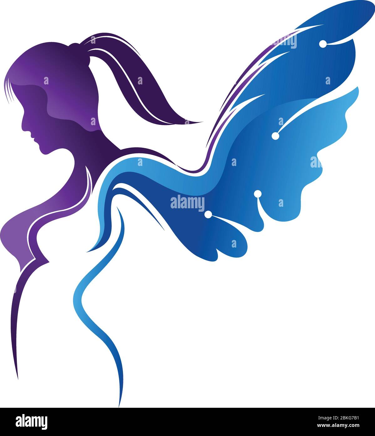 fly girl logo Stock Vector Image & Art - Alamy