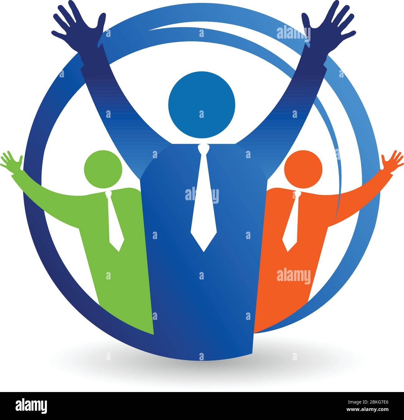 Illustration art of a teamwork logo with isolated background Stock ...