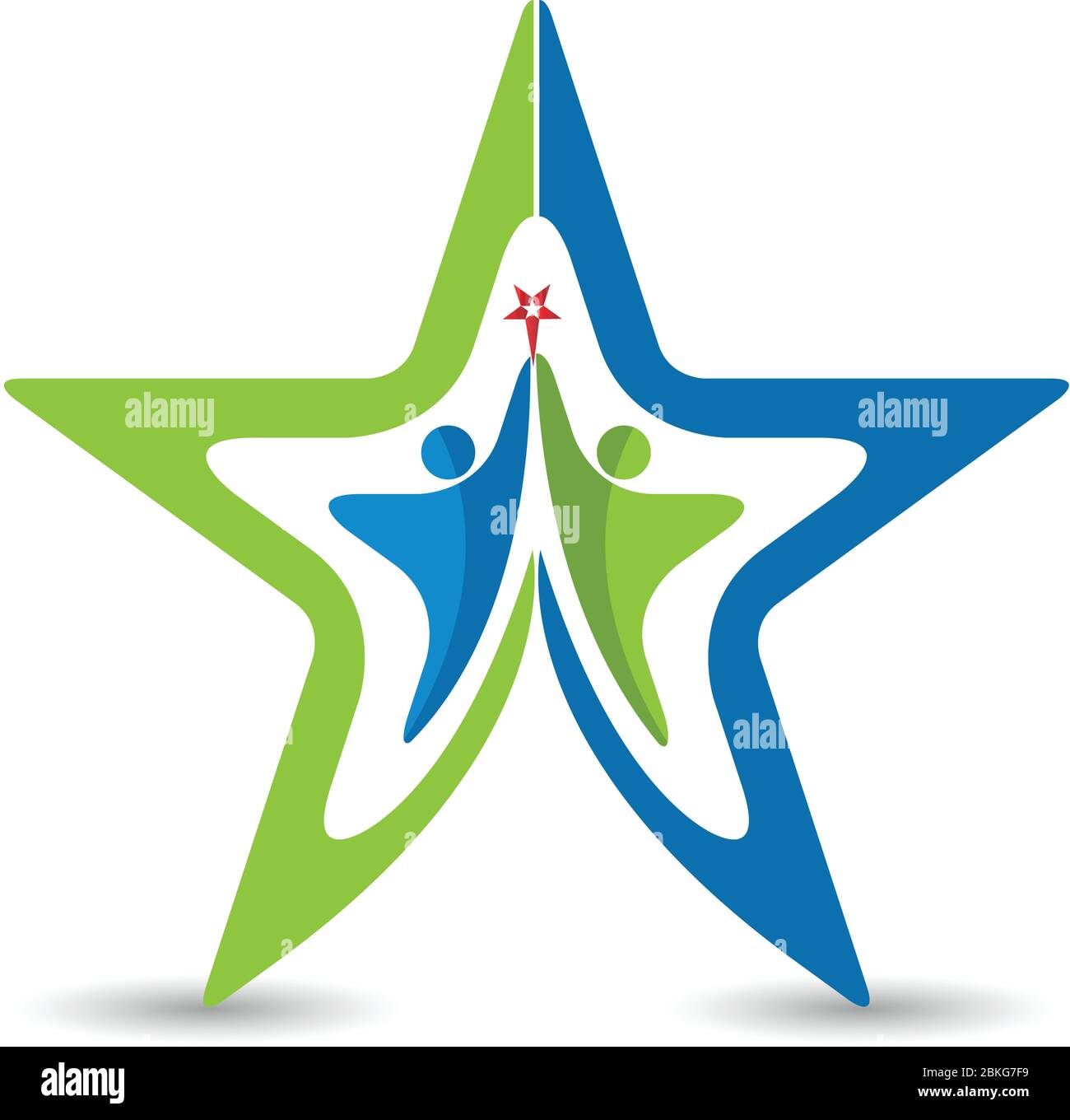 Illustration art of a couple star logo with isolated background Stock ...