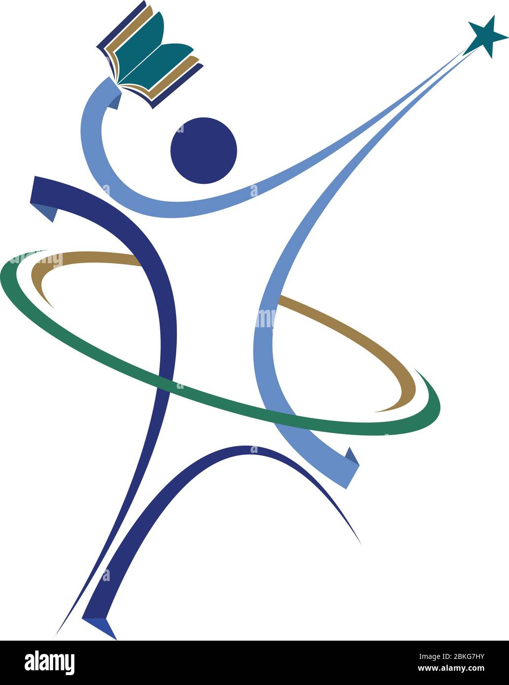 Illustration art of book man logo with isolated background Stock Vector ...