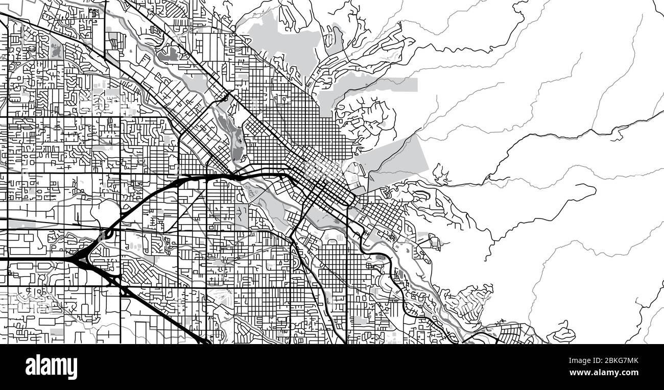 Urban vector city map of Boise, USA. Idaho state capital Stock Vector ...