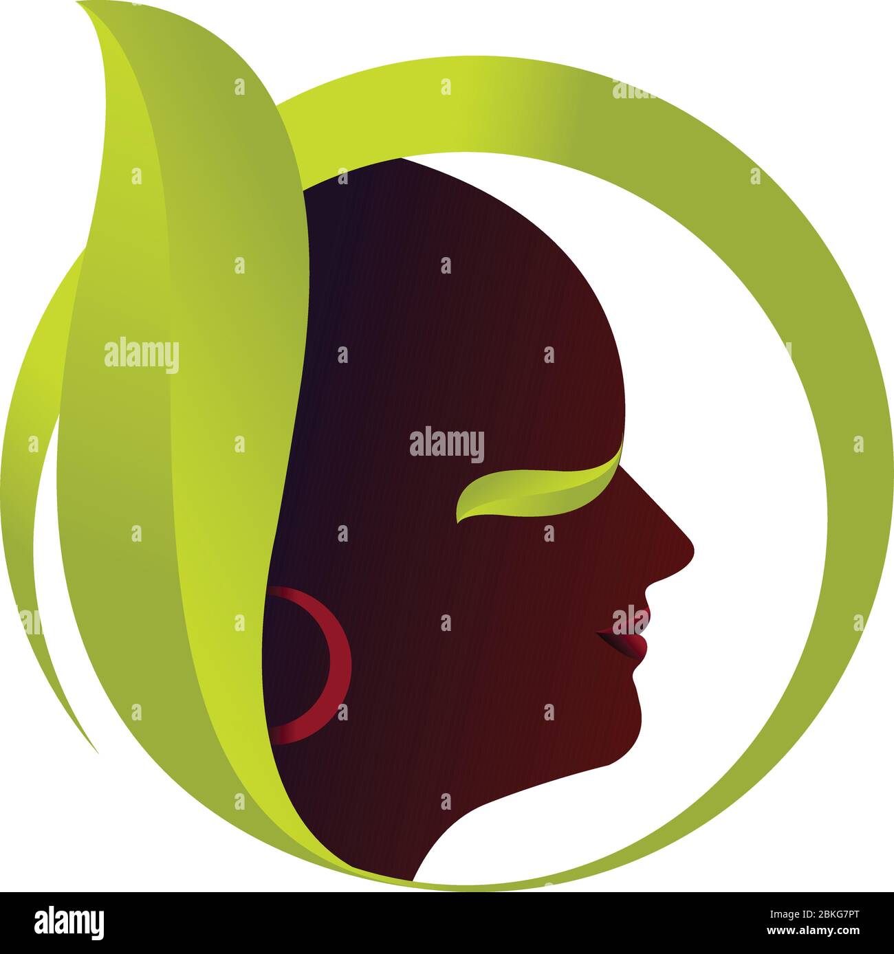 Illustration art of a face leaf with isolated background Stock Vector ...