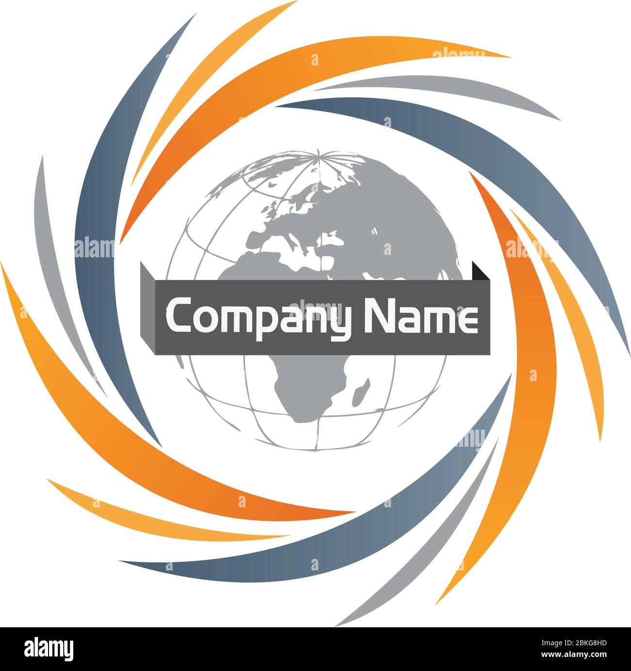 Illustration art of a communication global logo with isolated ...