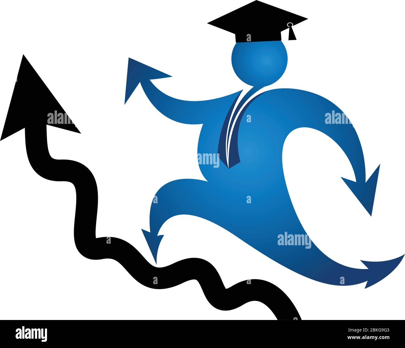Illustration art of a way education logo with isolated background Stock ...
