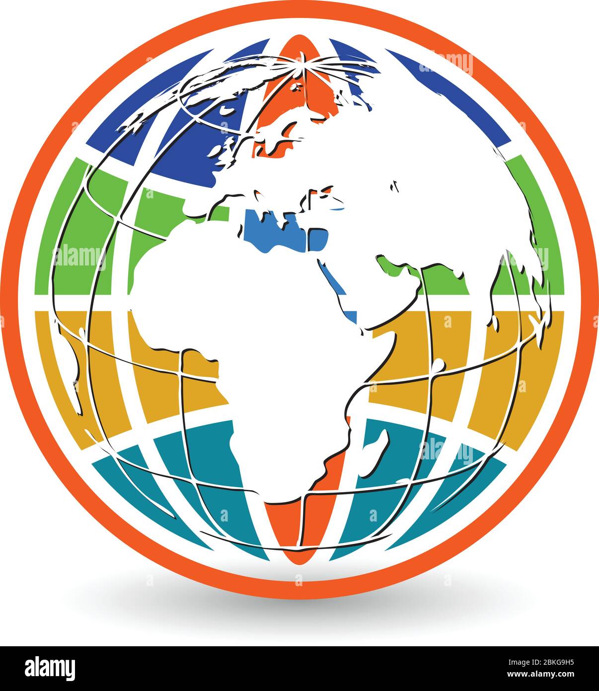 Illustration art of a global logo with isolated background Stock Vector ...