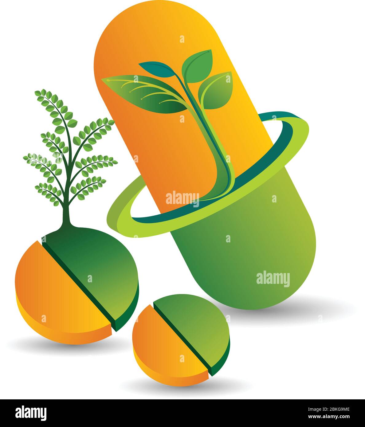 herbal medicine tablet logo Stock Vector Image & Art - Alamy