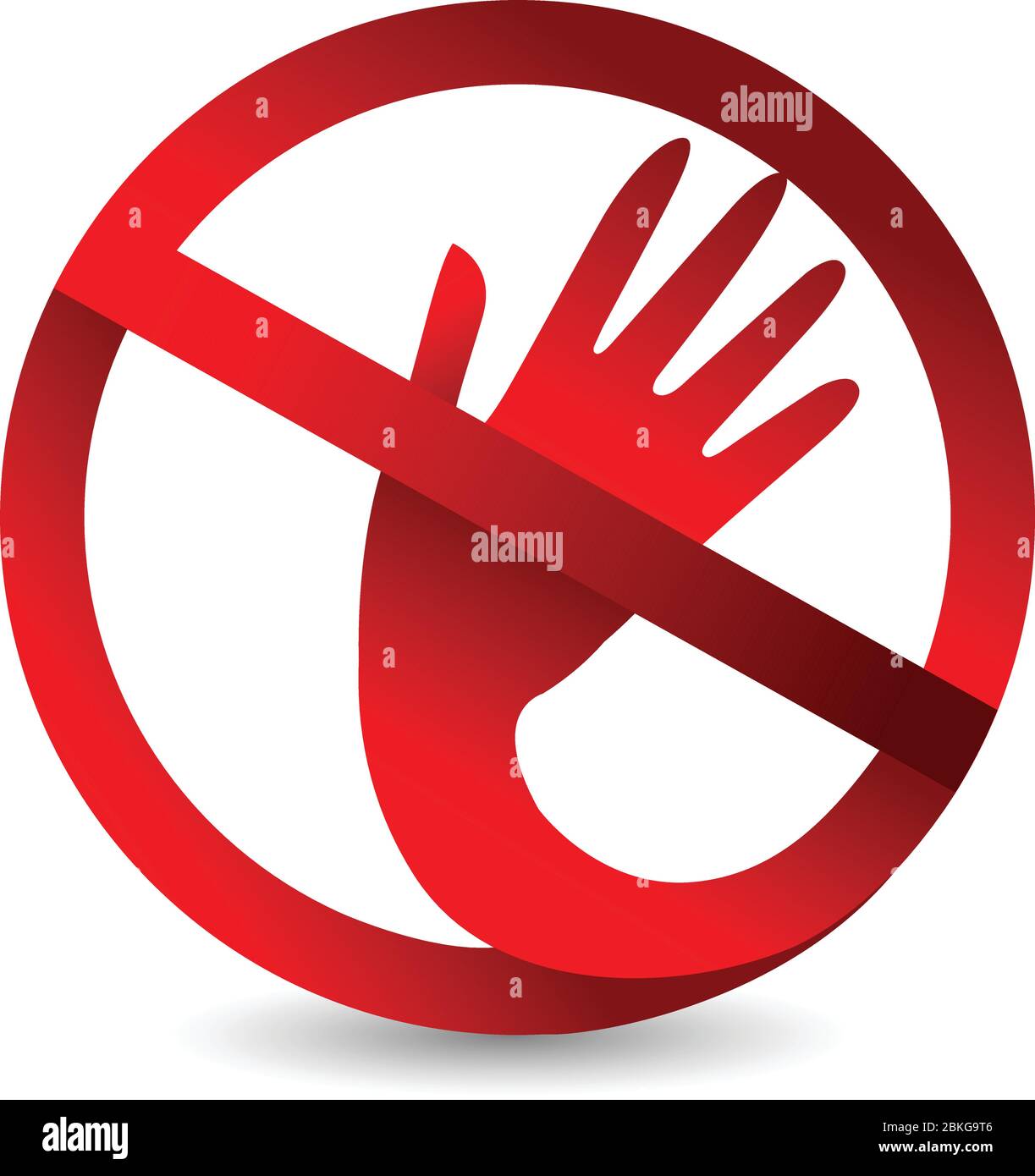 prohibited hand logo Stock Vector Image & Art - Alamy