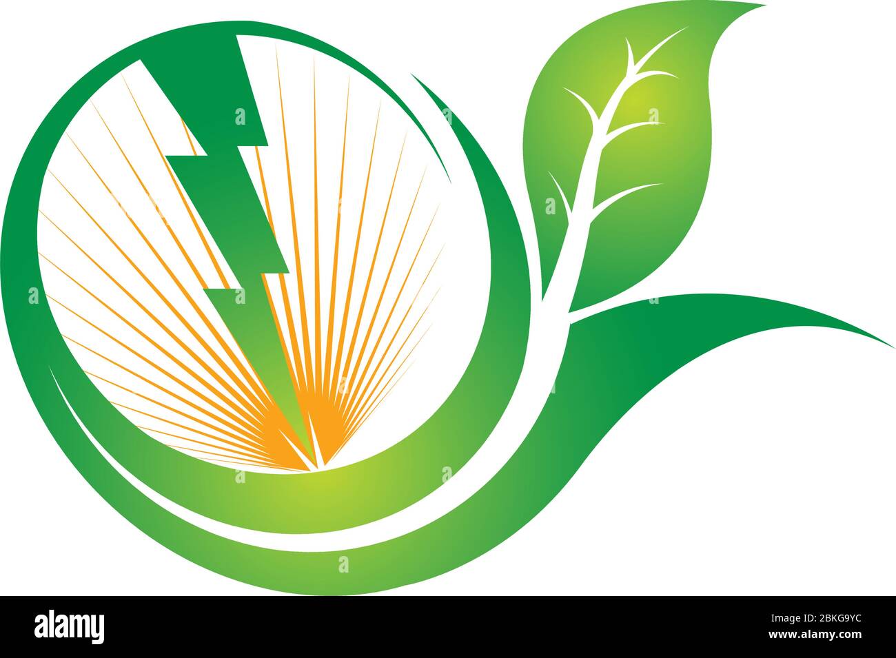power leaf logo Stock Vector Image & Art - Alamy