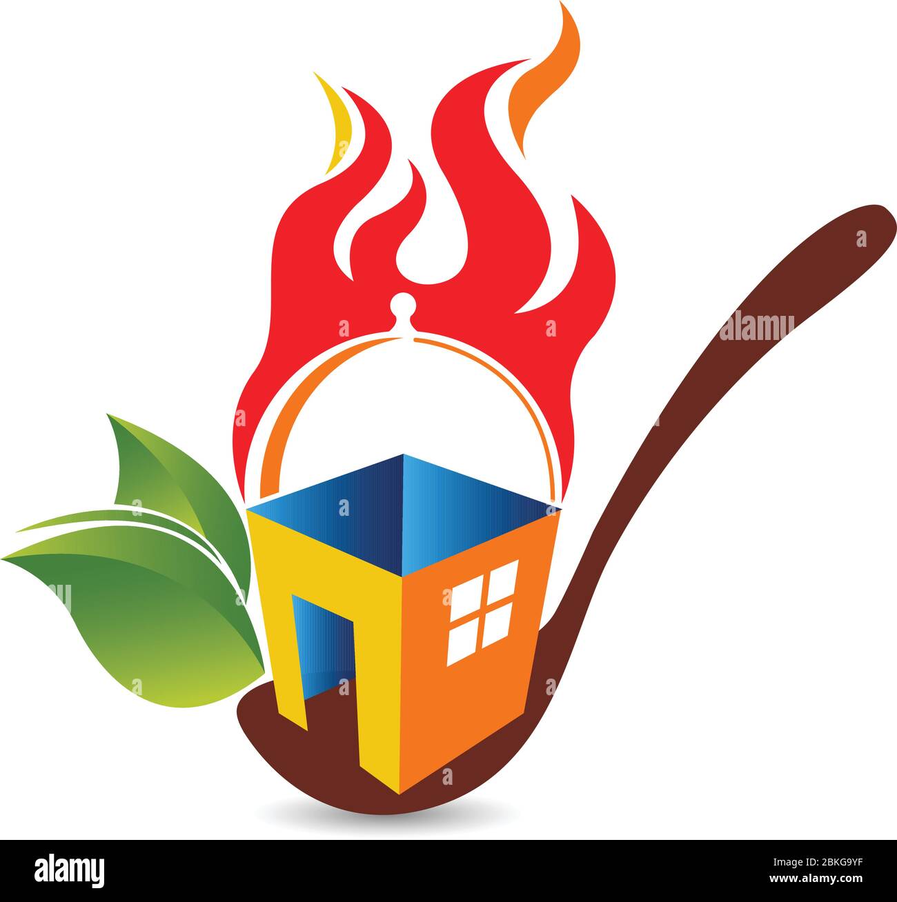 Illustration art of a home food logo with isolated background Stock ...