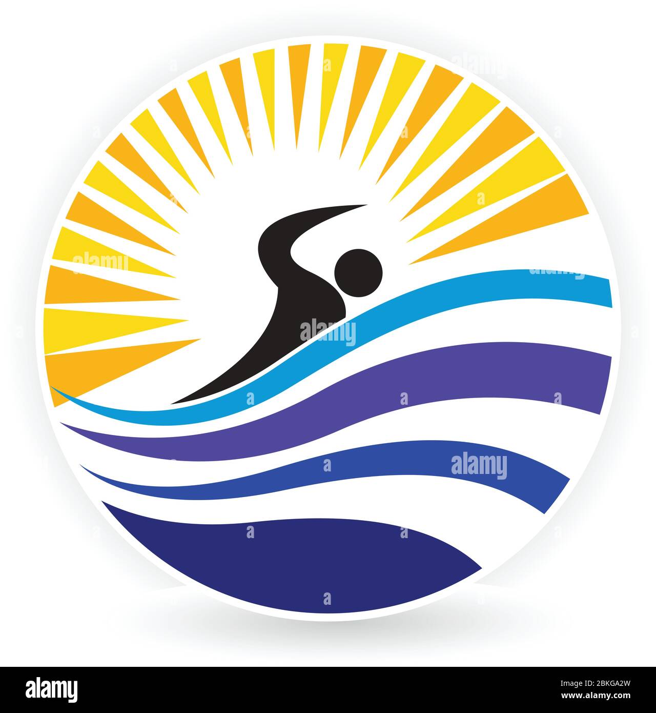 Illustration art of a Swimming logo with isolated background Stock ...