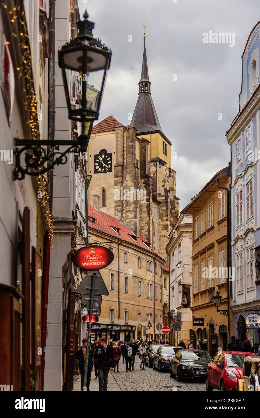 Prague Old Town Street View Stock Photo - Alamy