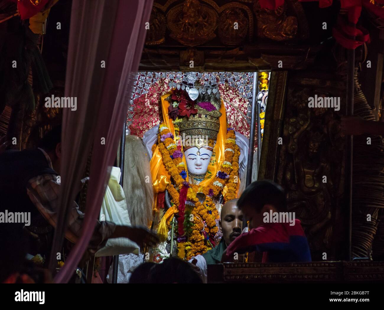 Hindu God Nepal Kathmandu, Indra Jatra Stock Photo - Alamy