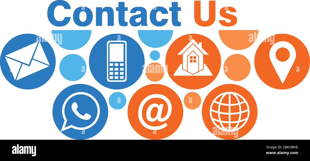 contact us logo Stock Vector Image & Art - Alamy