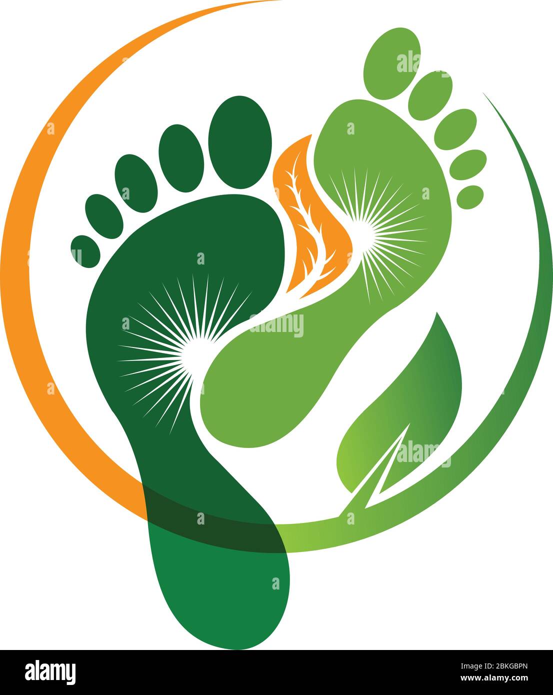 foot leaf logo Stock Vector Image & Art - Alamy