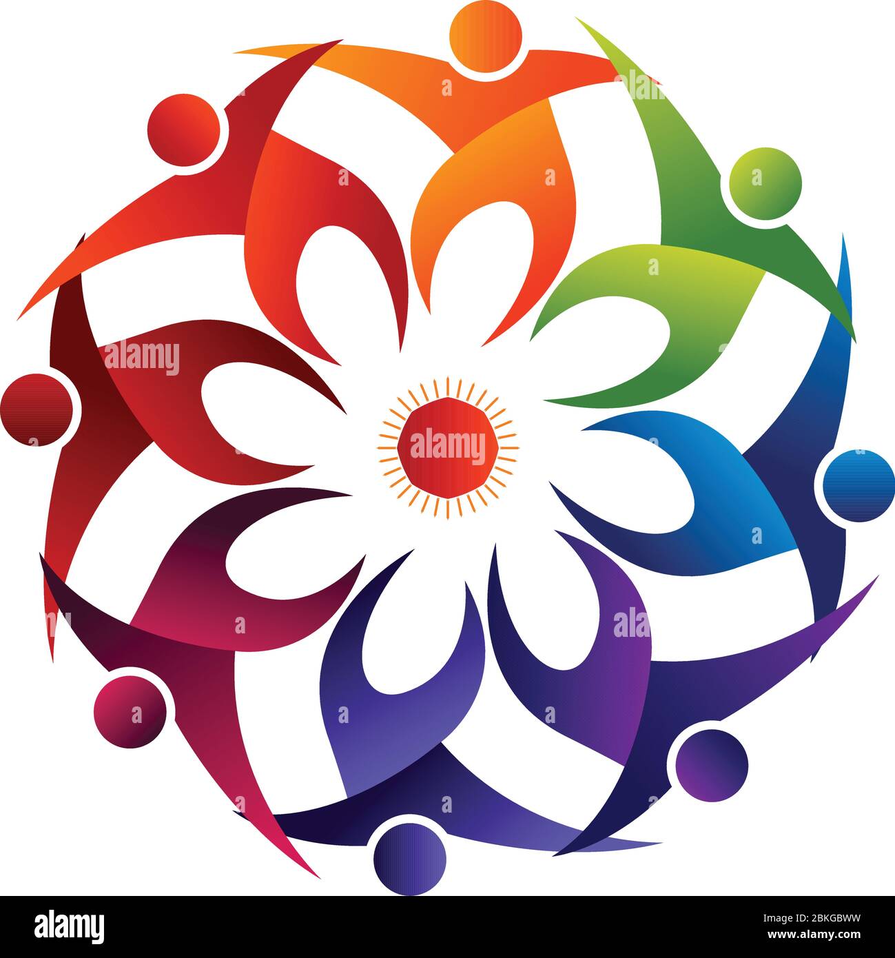 flower around peoples logo Stock Vector Image & Art - Alamy
