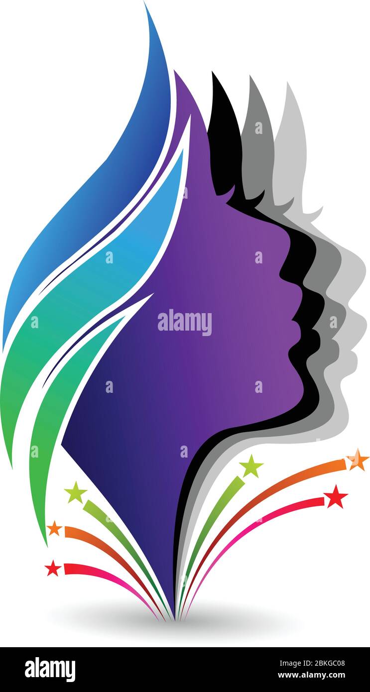 Illustration art of a faces logo with isolated background Stock Vector ...