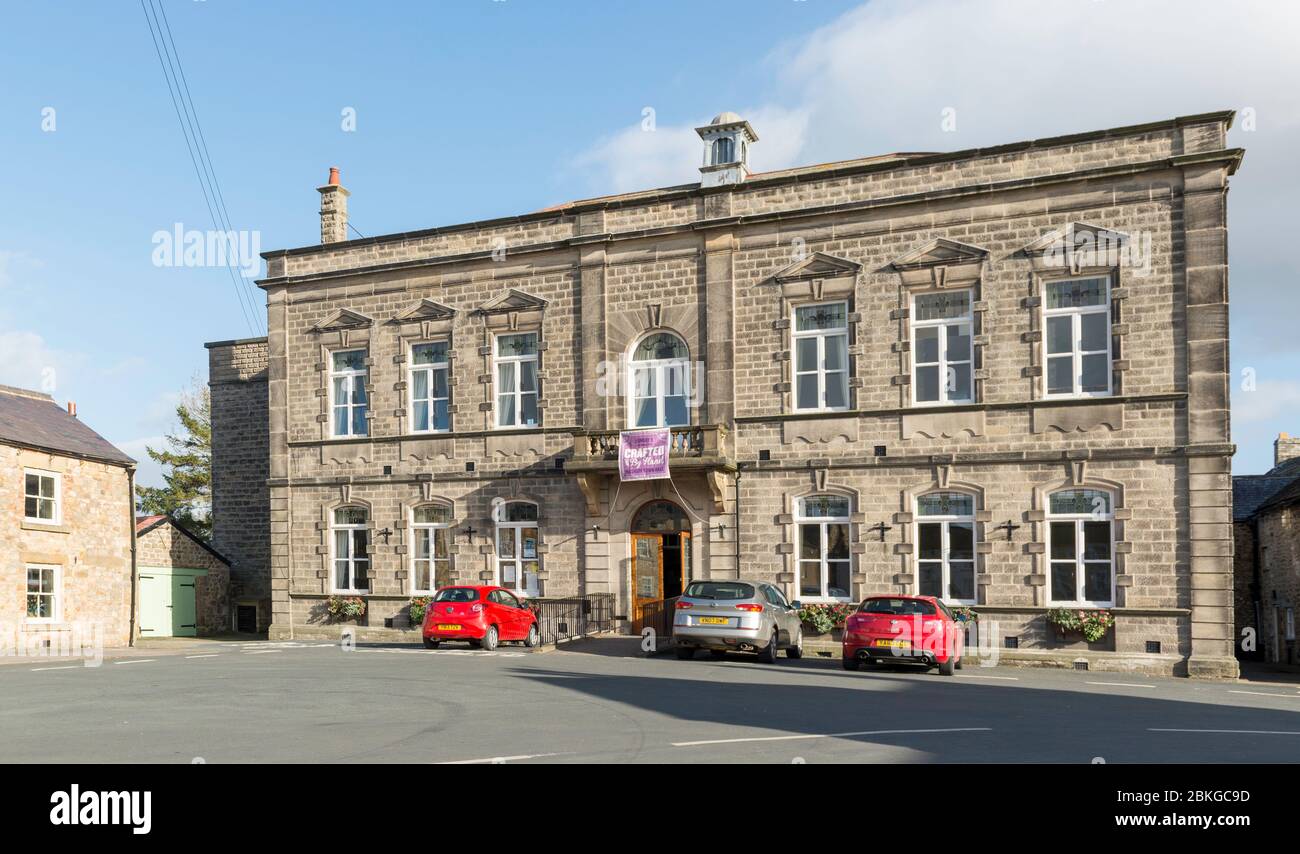 External view of the Town Hall in Masham, North Yorkshire Stock Photo ...