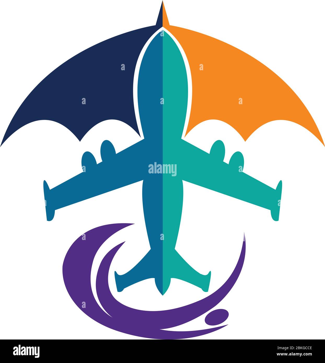 Illustration art of a safety fly logo with isolated background Stock ...