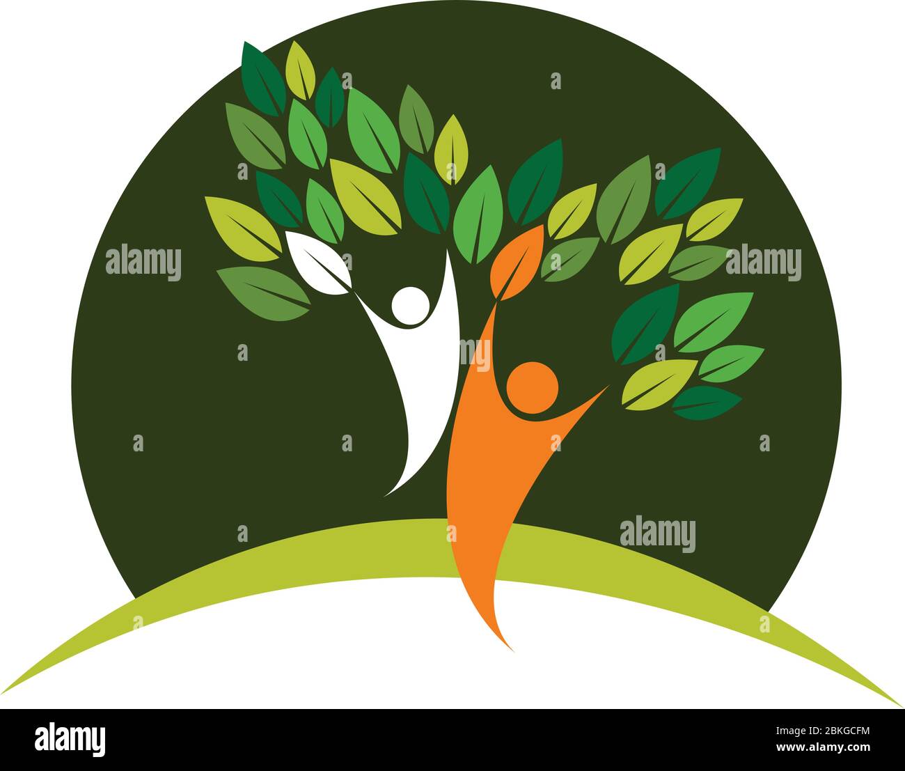 couple tree logo Stock Vector Image & Art - Alamy
