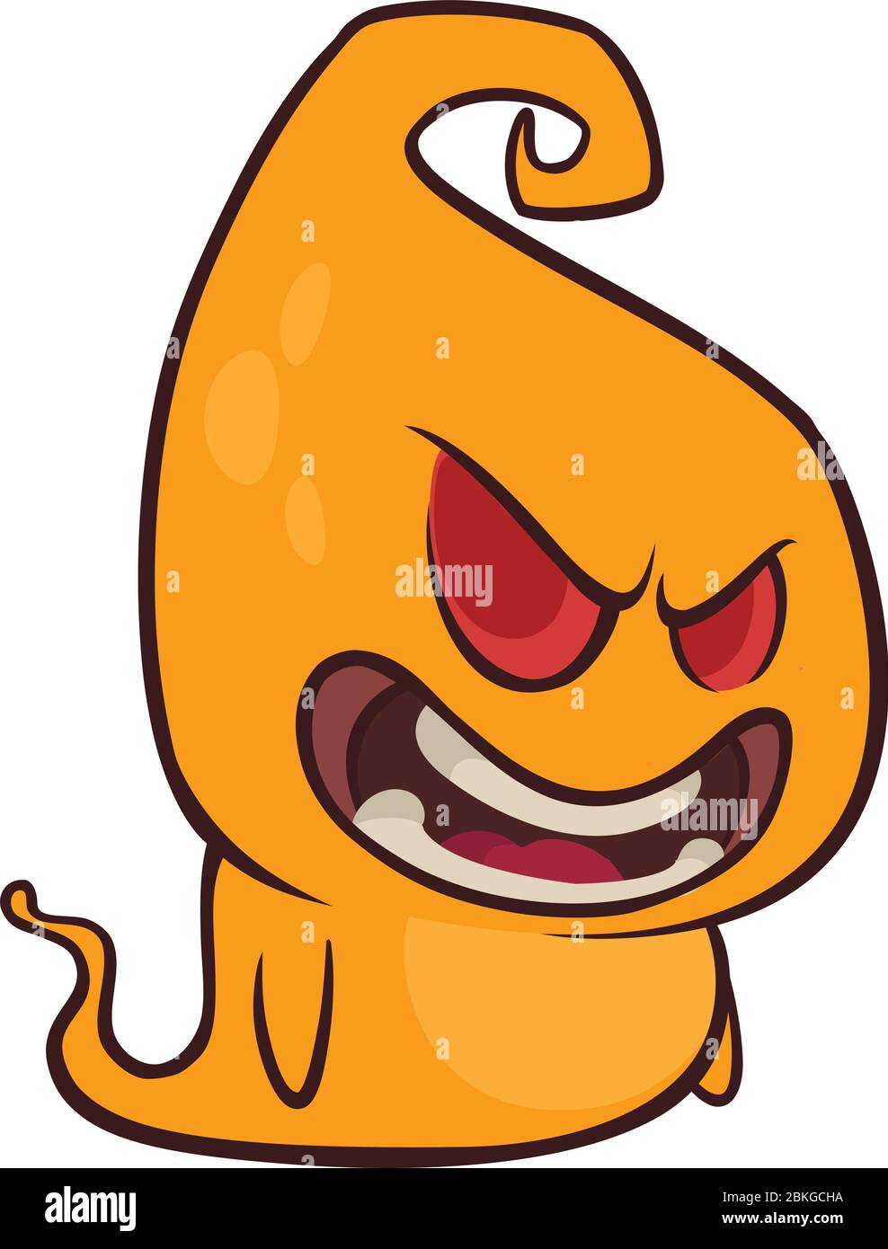 Scary cartoon little ghost . Halloween illustration Stock Vector Image ...